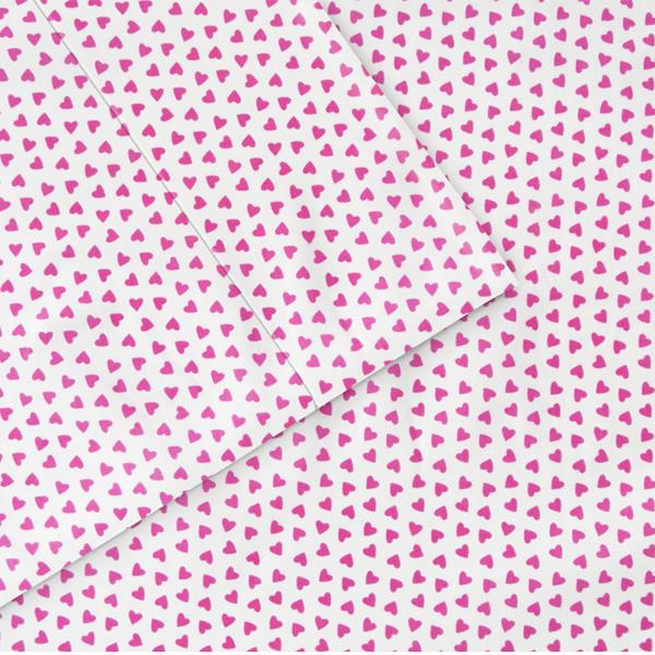 PINK HEARTS Twin Sheet Set by Melanie & Max