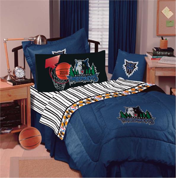 MINNESOTA TIMBERWOLVES Denim Comforter & Sheet Set Combo